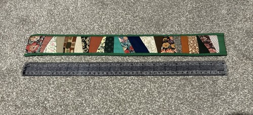 Helix 18” Inch Ruler / 45cm Ruler & 1990’s Handmade Material Ruler Case ...