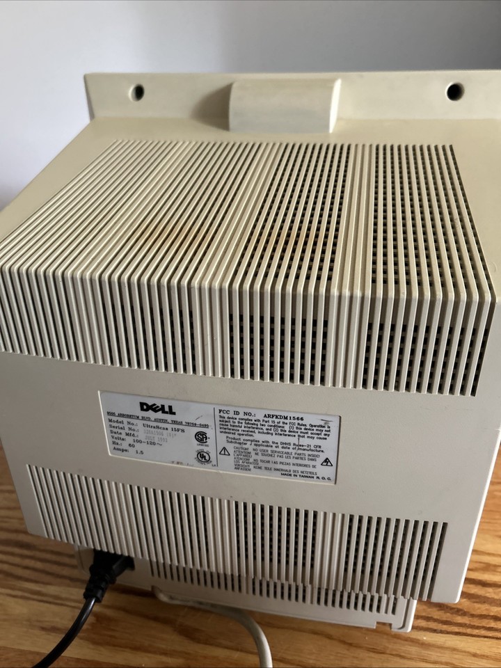 Dell Ultrascan 15FS 15 inch crt monitor Vintage Retro Gaming | eBay