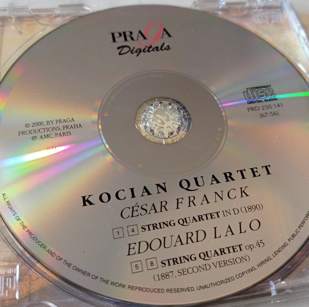 CESAR FRANCK 1 NM CD STRING QUARTET IN D LALO STRING QUARTET OP 45 ...