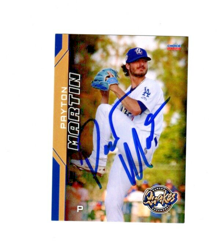 Payton Martin 2023 Rancho Cucamonga signed autograph baseball card ...