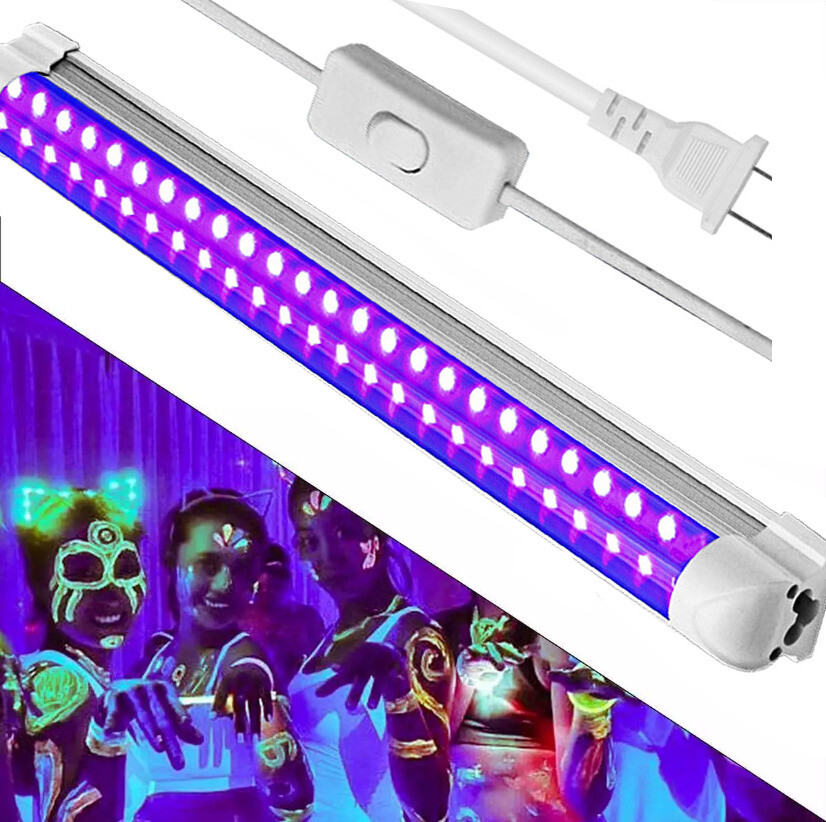 365nm 48LED US Plug UV Light Bar Tube Blacklight Ultraviolet Lamp DJ Party Club | eBay
