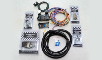 DeLuxe 15 Universal Street Rod Wiring Wire Kit Head Light 4 Switch ...