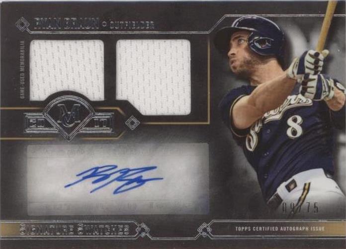 2017 Topps Museum Collection - Signature Swatches Single Player Dual ...