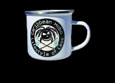 Caribbean Hobo enamel tin mug cup panhandle wine drinks coffee rum Key ...