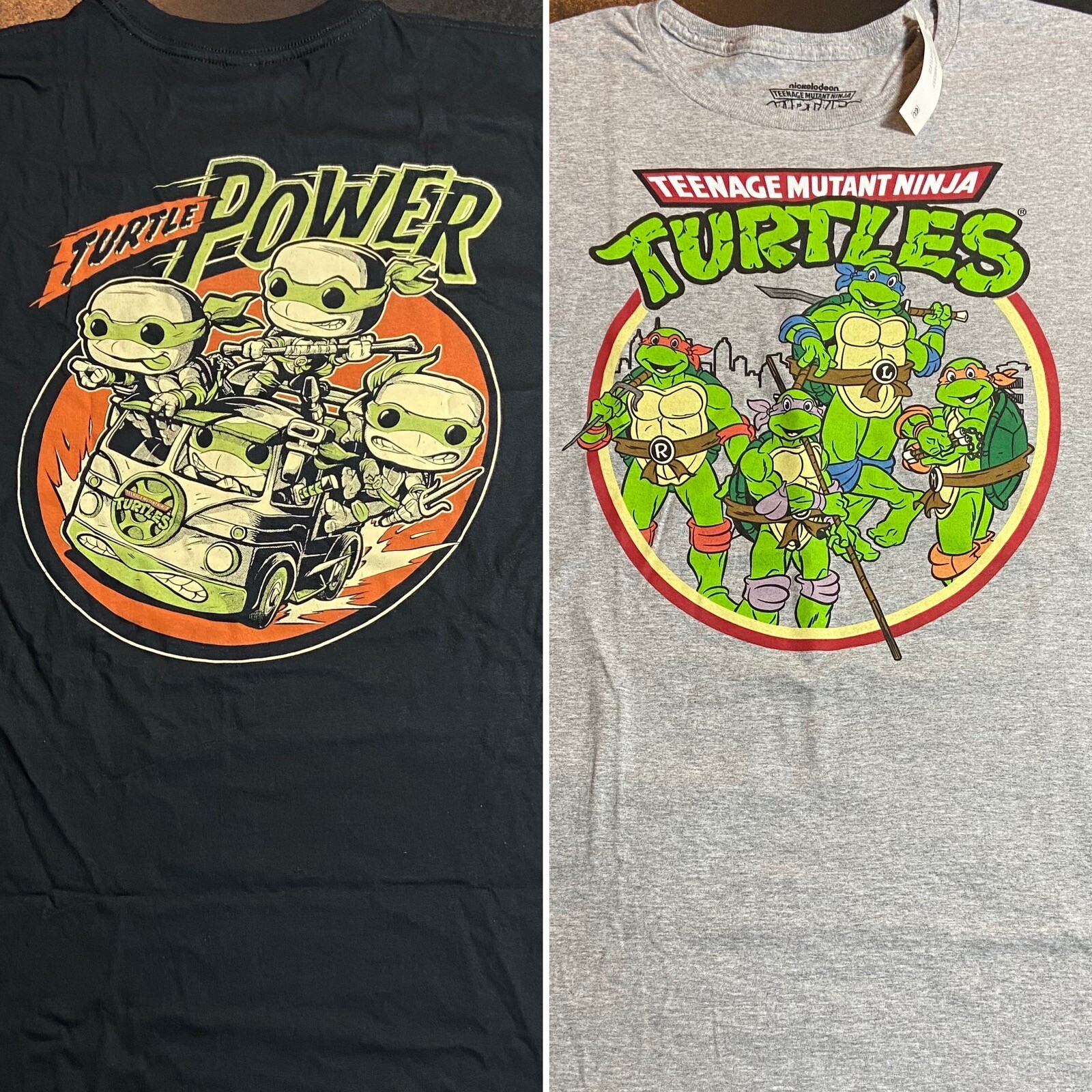 (NEW) Lot of (2) Adult Large Teenage Mutant Ninja Turtles T-Shirts TMNT ...