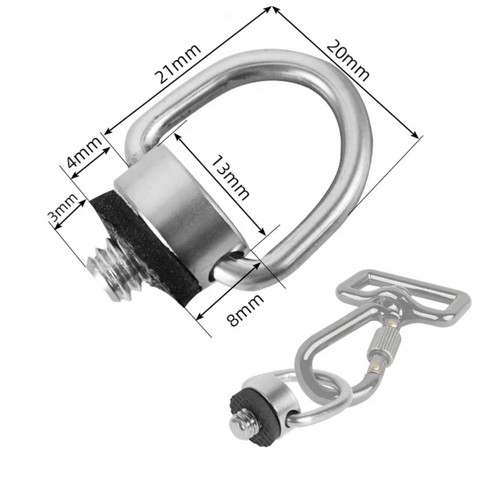 Camera 1/4" Screw Mount D-Ring Strap Adapter Stainless Steel ** Buy1 ...