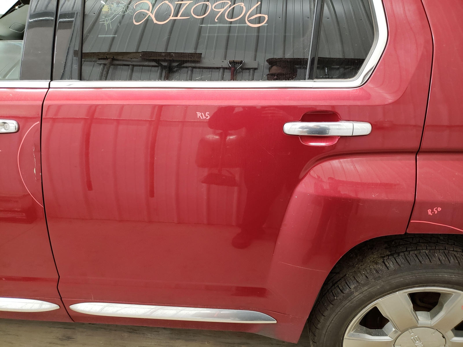 10-15 GMC TERRAIN DRIVER LEFT REAR SIDE DOOR ASSY CRYSTAL RED PAINT ...