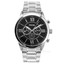 FOSSIL Flynn Mens Chronograph Watch Large Black Dial Silver Stainless ...