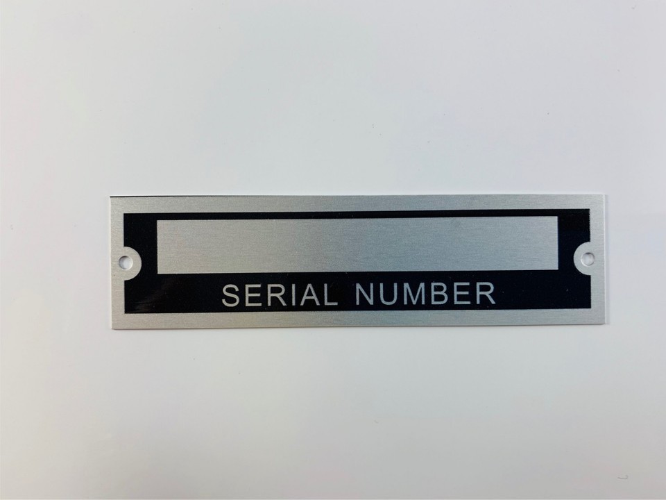 New Blank Serial Number Plate Identification Tag 4 Colors Available ...