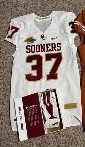 2013 Oklahoma Sooners Red River Rivalry Game Jersey And Gloves RARE ...