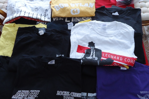 Lot of 15 Concert and Event Working Crew T-Shirts and Signatures of ...