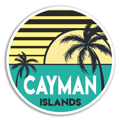 2 x 10cm Cayman Islands Vinyl Stickers - Travel Sticker Laptop Luggage ...
