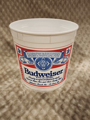 Berry Plastics Budweiser King Of Beers Plastic Bucket White King Of ...