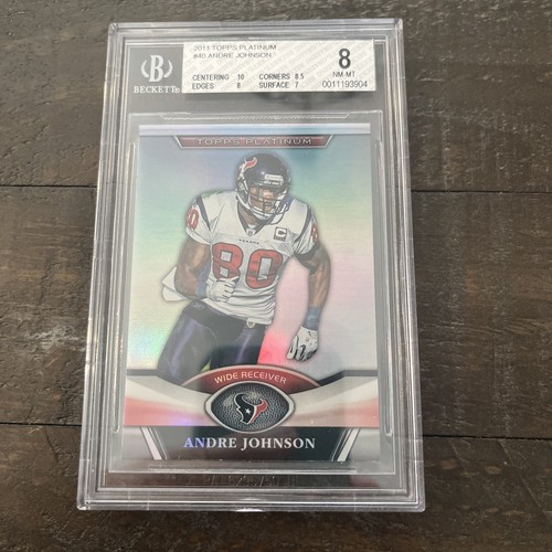 2011 Topps Platinum Andre Johnson FOOTBALL CARD #40 - BECKETT 8 NMT-MT ...