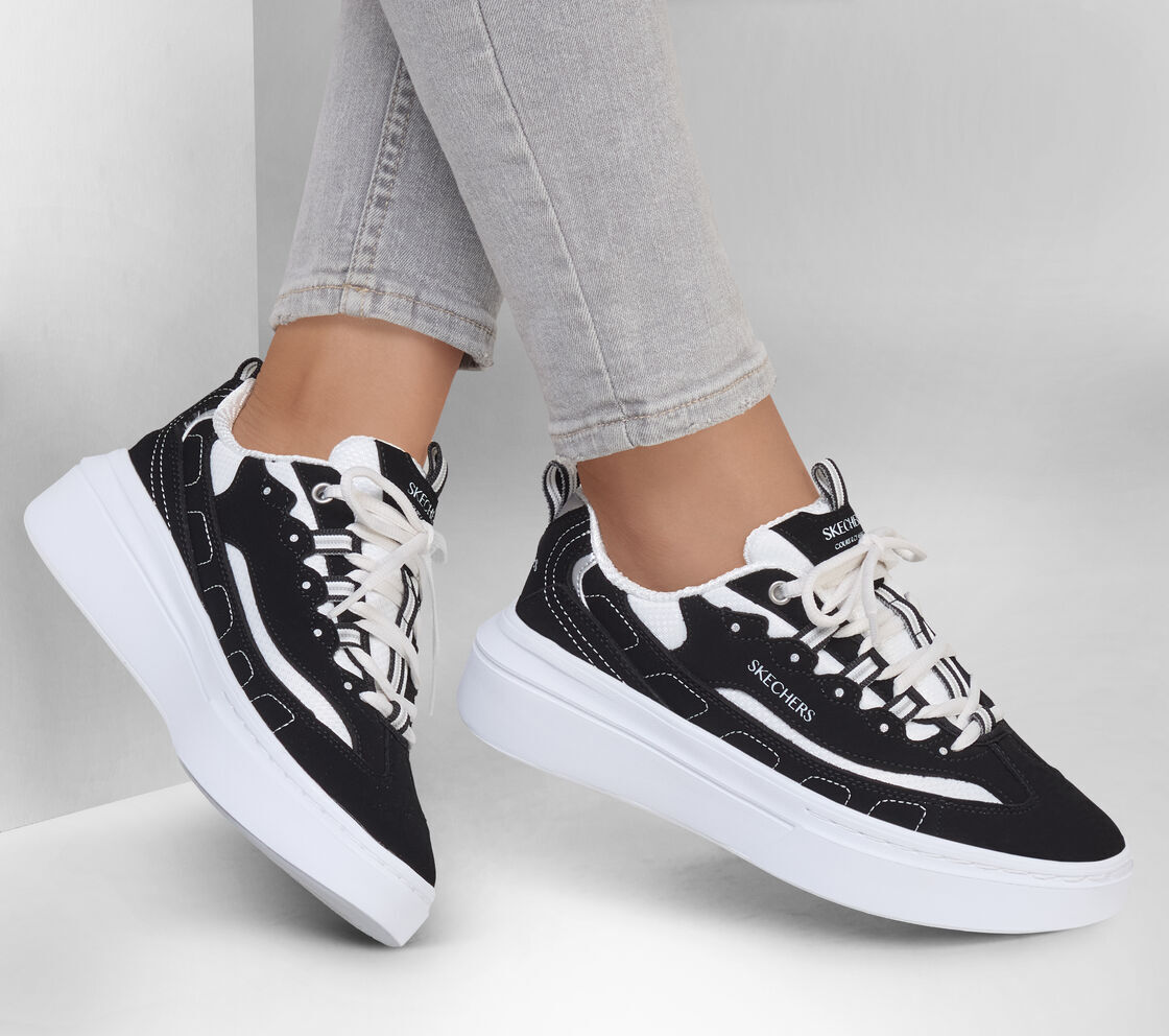 Woman Skechers Cordova Classic-Solid Score Shoe 185069 Black/White ...