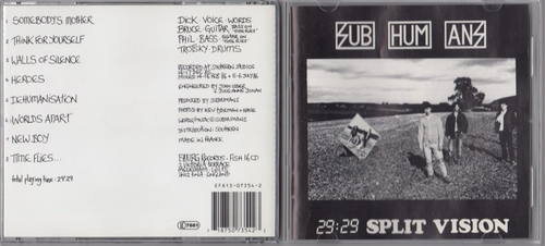 Subhumans - 29:29 Split Vision (CD) BLUURG FISH 16CD | eBay
