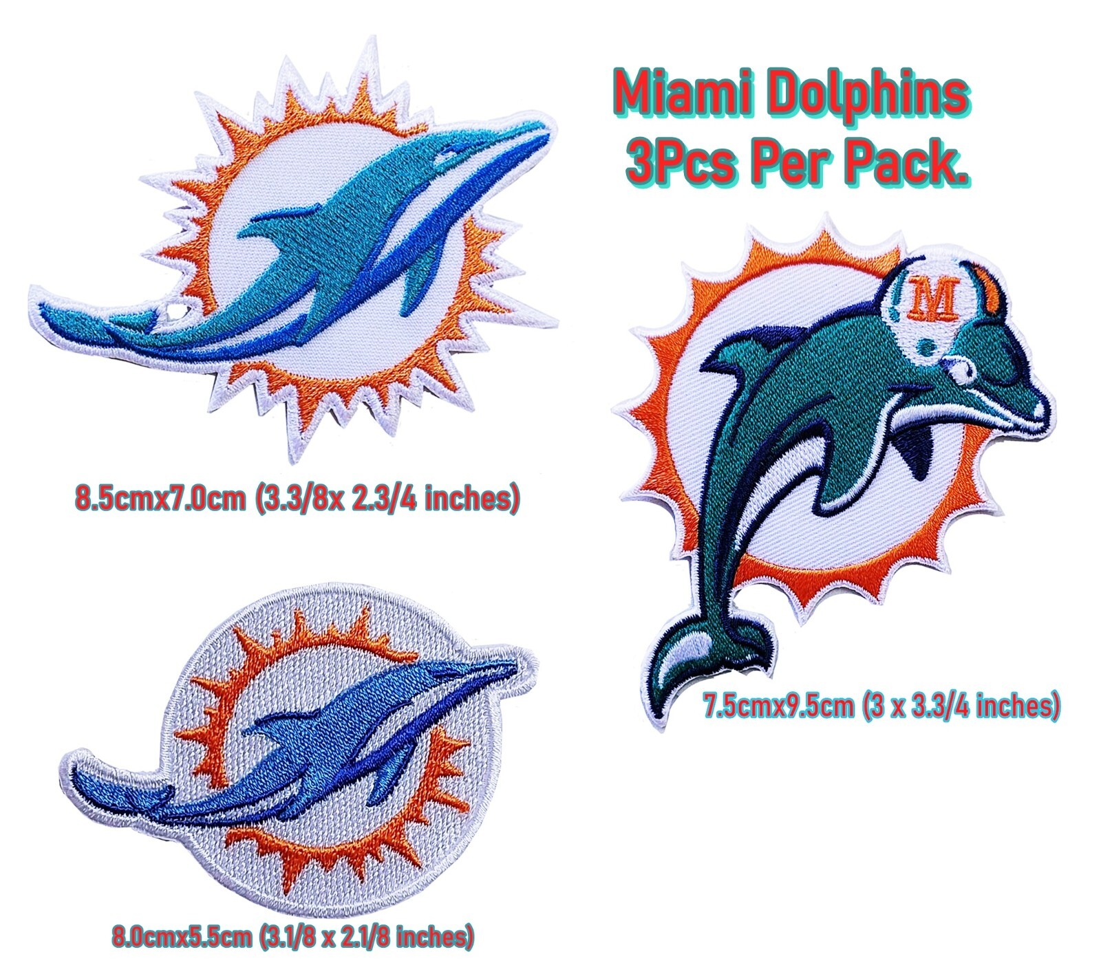 MIAMI DOLPHINS NFL Football Patches Iron,Sew(Select options) Thai by ...
