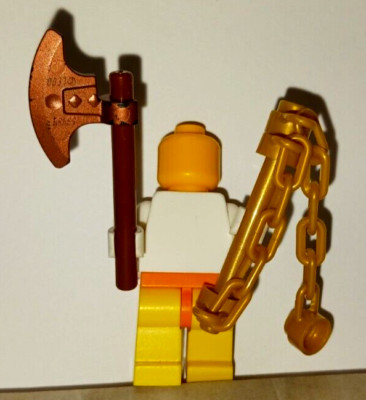 New LEGO Viking Weapons Copper Axe Gold Throwing Chain Staff Walking ...