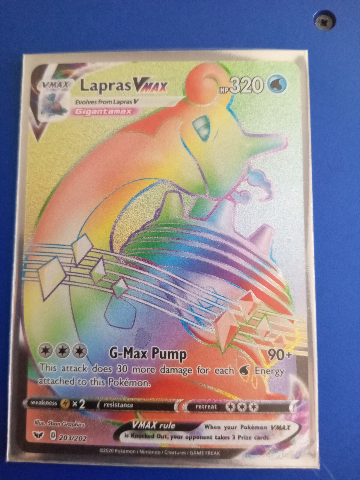 Lapras VMAX 203/202 Rainbow HOLO | eBay