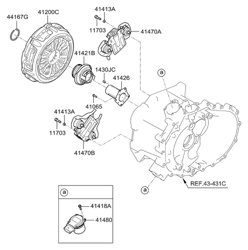 Genuine Clutch Actuator Assembly for 2012-2017 Hyundai Veloster OE ...