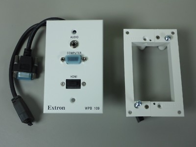 Extron 60-1371-21 WPB 109 White One-Gang WPB - Wallplate for HDMI, VGA ...