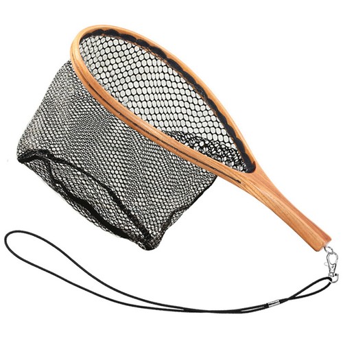 Portable Wooden Handle Fishing Hand Net Fishing Cast Mesh Fishing ...
