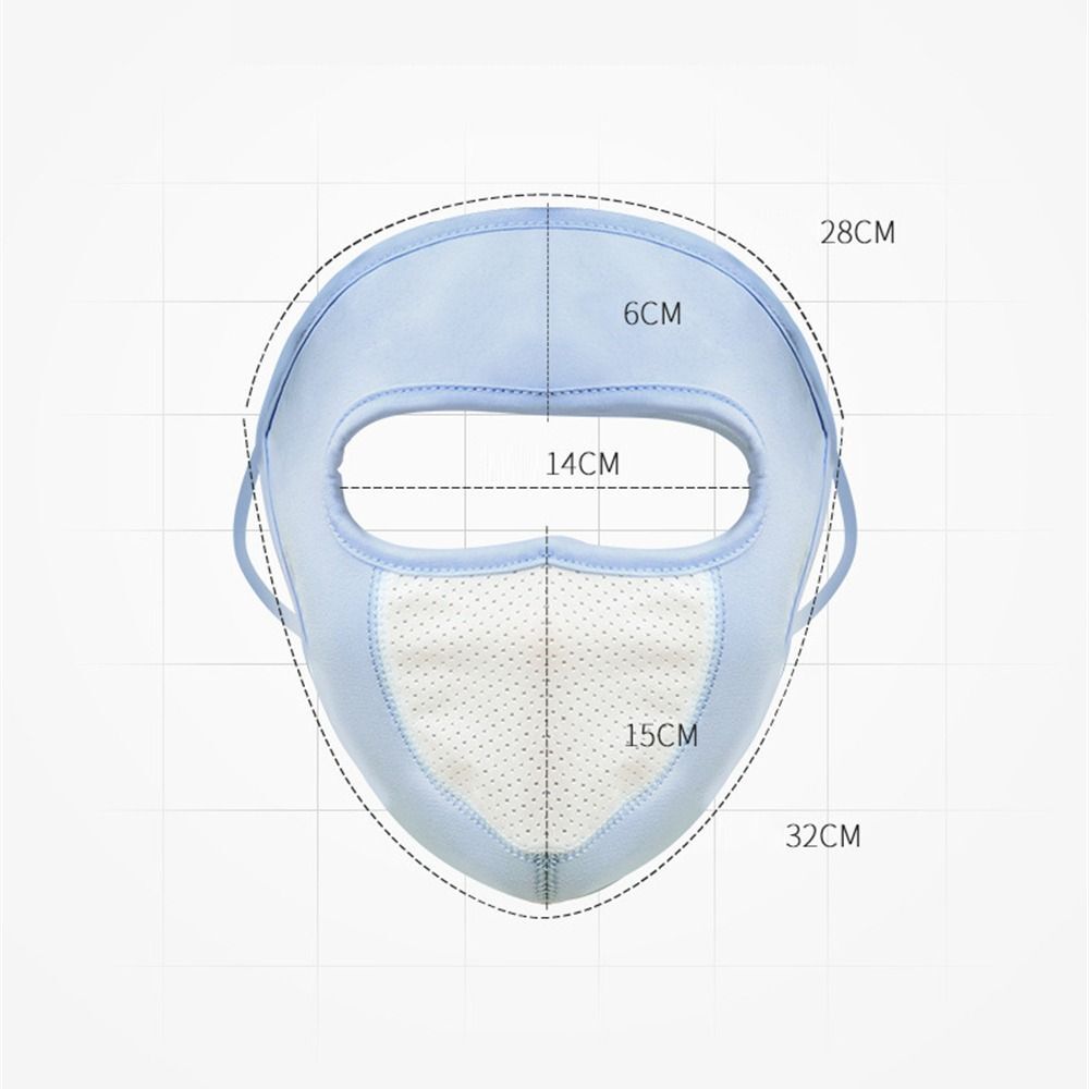 Ice Silk UV Protection Mask Thin Forehead Protector Dust Mask Women ...