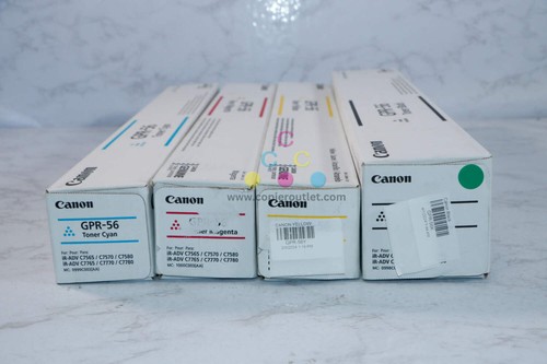 Genuine Canon GPR-56 CMYK Toner Cartridges iR ADVC7565,C7570,C7580 ...