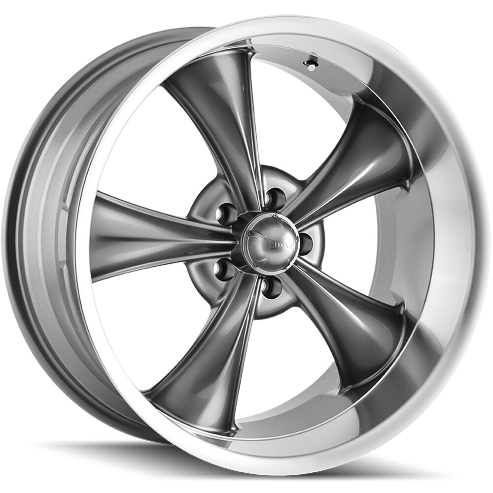 4 Wheels 18" 695 18x9.5 5x120.65 Gray Machined 6ET 83.82CB (695-8961G ...