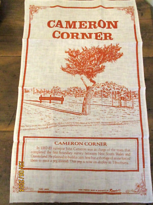 BN CAMERON CORNER QLD - MADE IN AUSTRALIA by RANDA PURE LINEN TEA TOWEL ...
