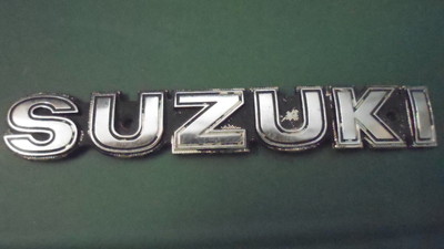 Vintage Suzuki Motorcycle Sculpted Name Logo Metal Badge Emblem #12 | eBay