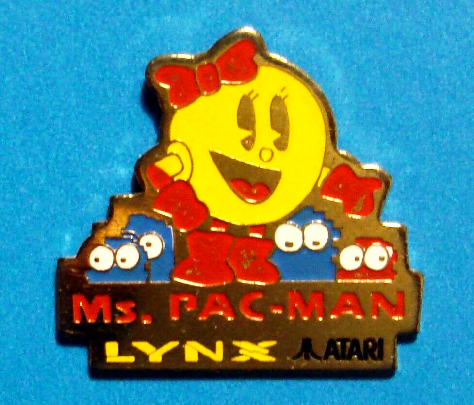 ATARI - LYNX - MS PAC MAN - MS PACMAN - VINTAGE VIDEO GAME LAPEL PIN ...