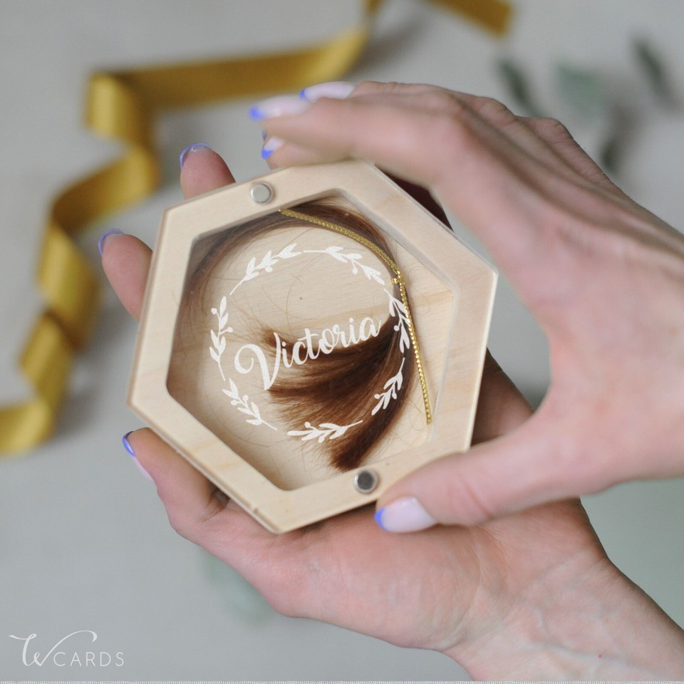 First Haircut Keepsake Holder First Curl Box for Kids Baby Boy Girl | eBay