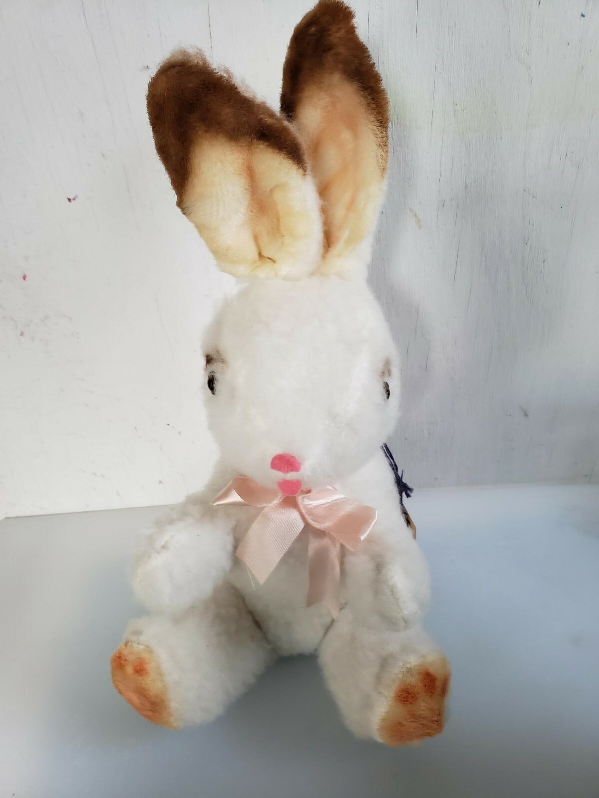 Kuddles Knickerbocker Vintage Plush White Bunny Rabbit Trudy Toys Music ...