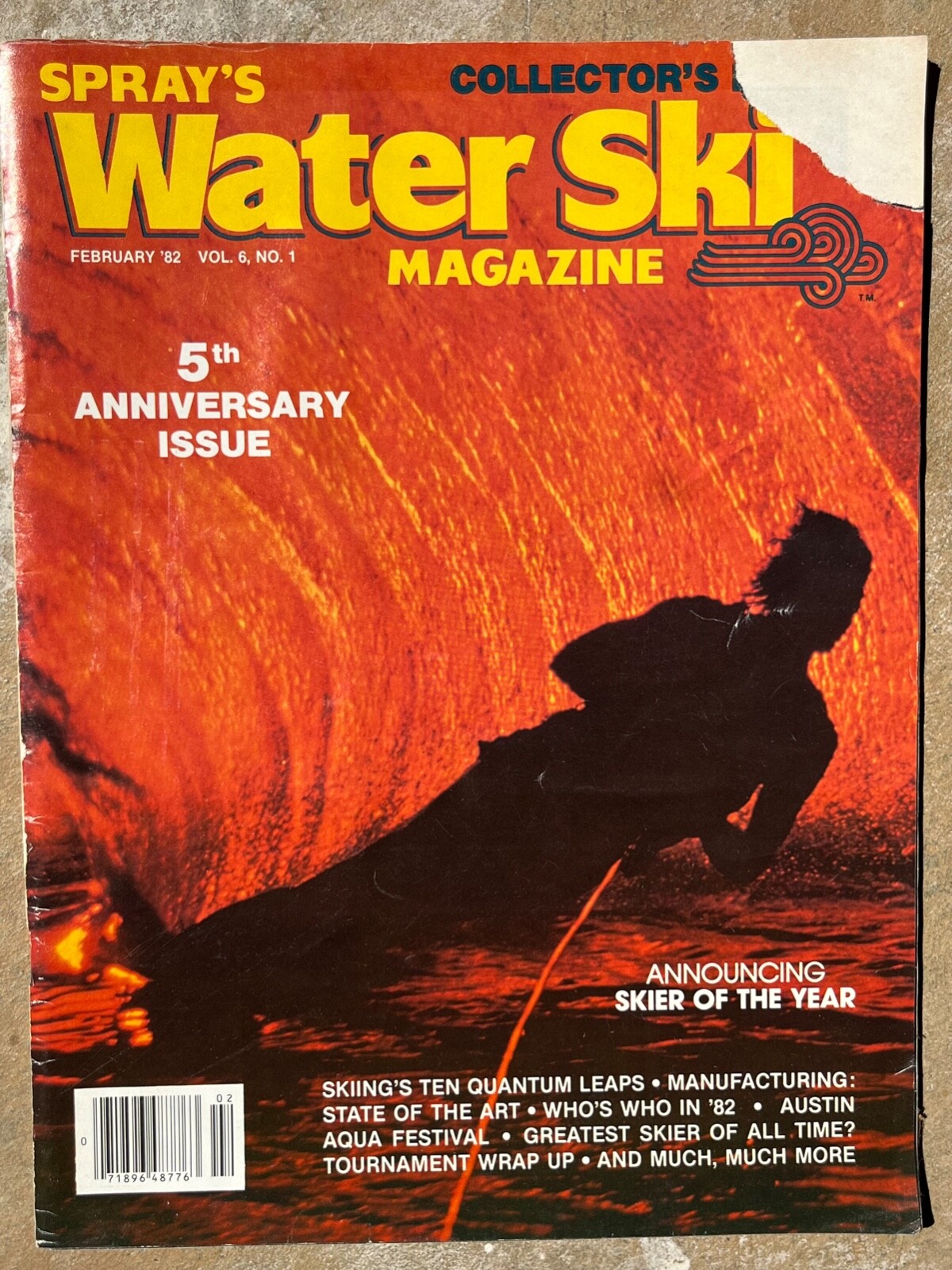 Spray's Water Ski Magazine February 1982 5th Anniversary Issue Vintage ...