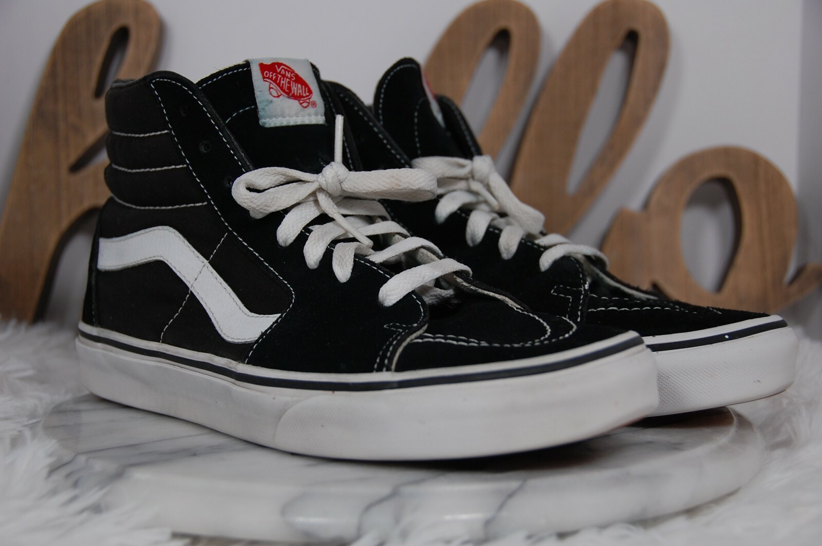 Vans SK8-Hi TC6D Black Suede High Top Lace Up Skateboard Mens Shoes ...