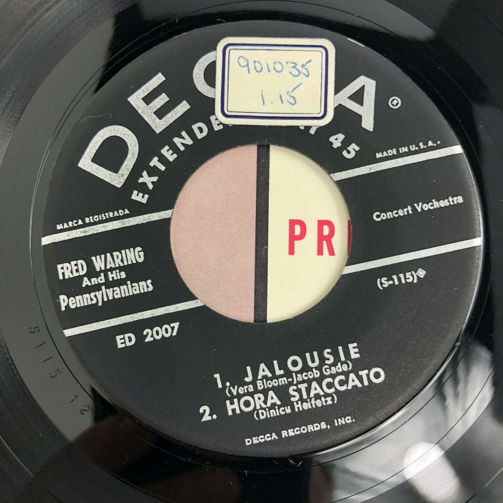 Fred Waring And His Pennsylvanians Vol. 1 EP 45 7" Vinyl Record DECCA ...