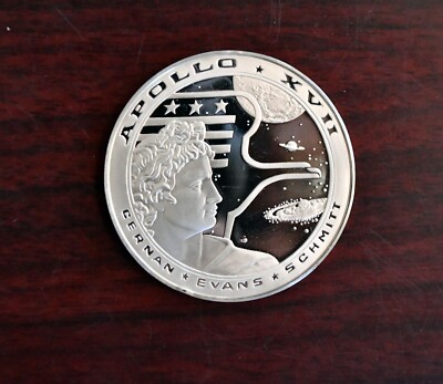 Apollo XVII Sterling Franklin Mint Proof Struck Dec 7th 1972 Space ...