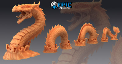 Sea Serpent by Epic Miniatures | D&D | DnD | Truescale | Print on ...