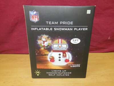 NFL San Francisco 49ers 7' Inflatable Lights Up Snowman Player **New ...