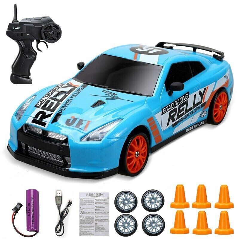 1:24 Nissan GTR R35 Remote Control RC Car Model 4WD High Speed Drift ...