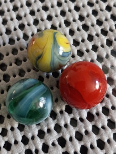 Vintage Marbles Lot Of 3 Mint - To Mint Range. 9/16" Ravenswood , Alley ...