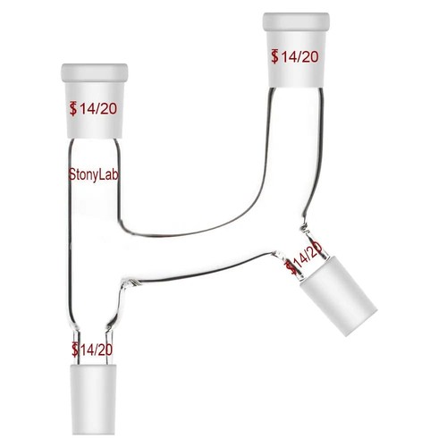 StonyLab 4-Way Claisen Adapter 14/20 Joints Lab Distillation Supply for ...