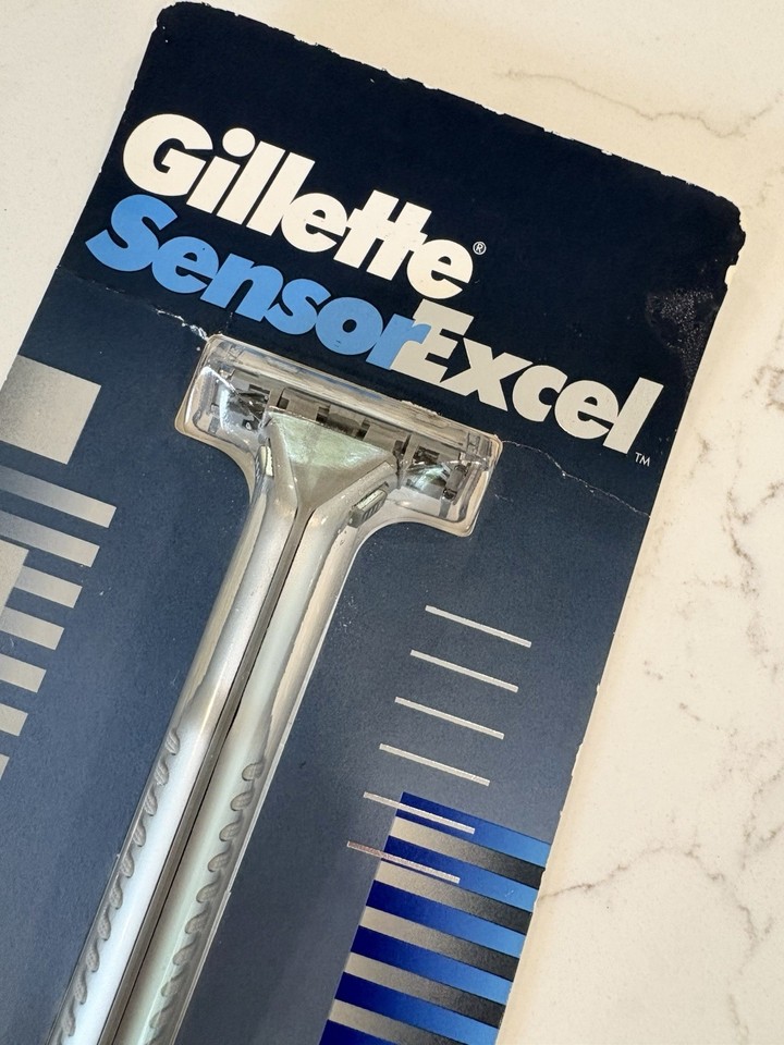 Vintage Gillette Sensor Excel Razor New in Packaging 1993 Made In USA ...