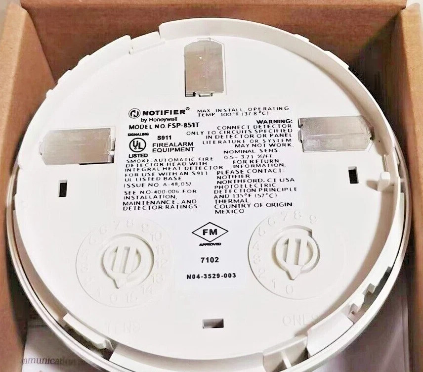 NOTIFIER FSP-851T INTELLIGENT SMOKE TEMPERATURE DETECTOR | eBay