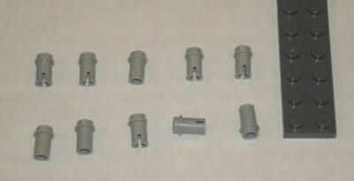 LEGO NEW Light Bluish Grey Half Pin with Stud (10x) 4211483 Brick 4274 ...