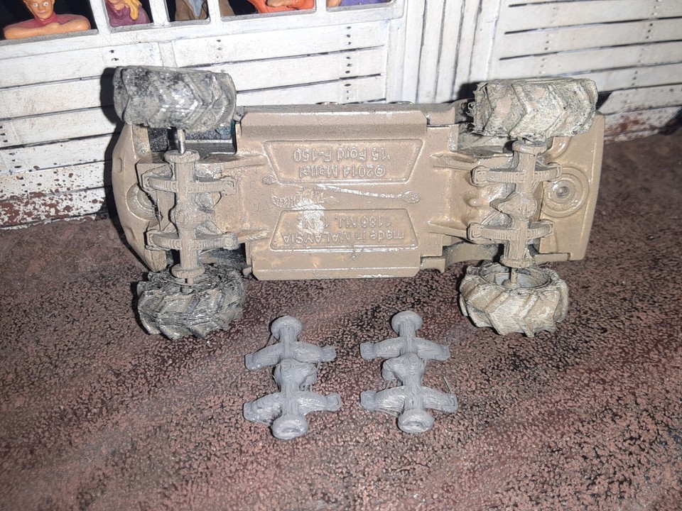 Hot wheels 1:64 Lift Kit 5 Kits Swap Mud Off Road Truck axles Rubber ...