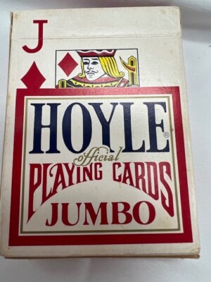 Hoyle Poker Jumbo Index Playing Cards - 1 Blue Deck Large Print Easy to ...