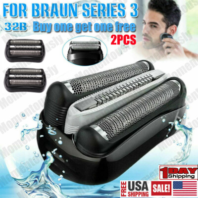 2x Replacement Shaver Foil Head Part Cutter For Braun Razor Blade 32B 3 ...