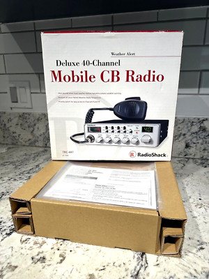 RADIO SHACK Deluxe 40-Channel Mobile CB Radio TRC-447 Weather Alerts ...